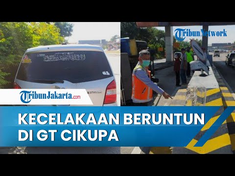 Kecelakaan Beruntun Libatkan 3 Kendaraan di GT Cikupa, Kendaraan Ringsek Terguling