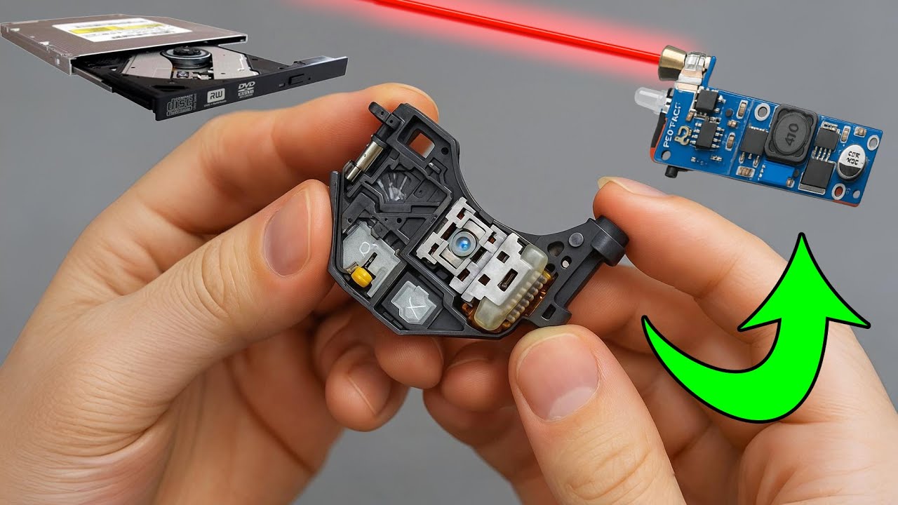 Awesome Idea with an Old DVD Drive – DIY Handheld Mini Laser Cutter ...