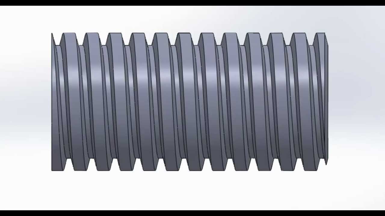 Dibujo de un tornillo de rosca ACME 3D en SolidWorks - YouTube
