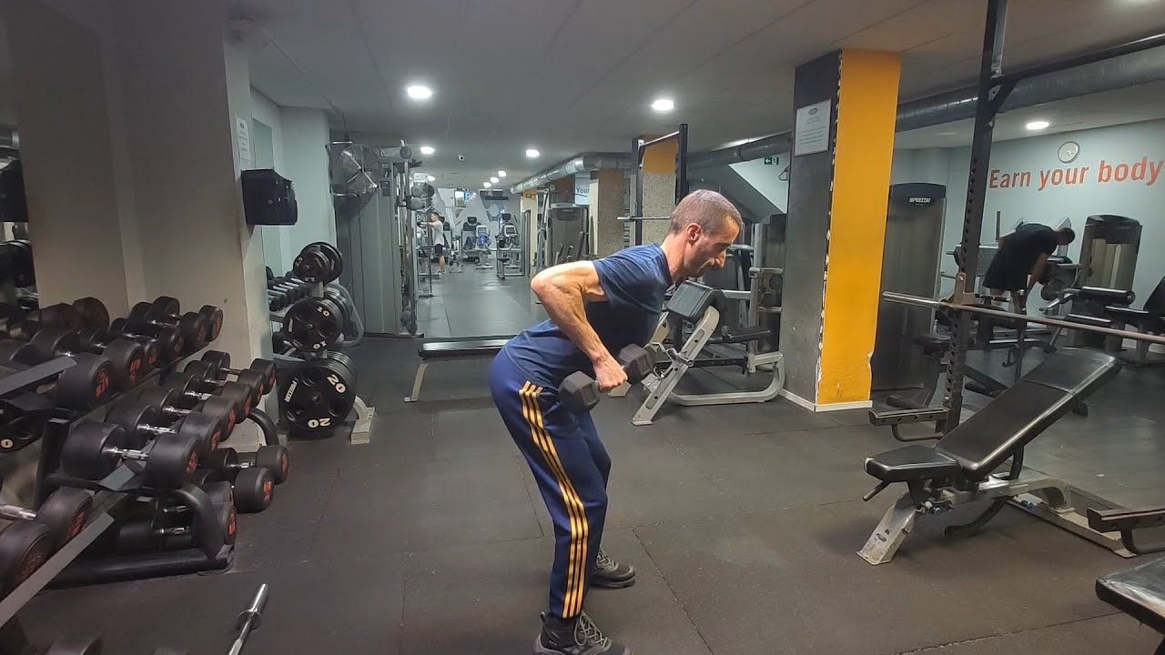 Standing Back Row with Dumbbells (Retake) - YouTube