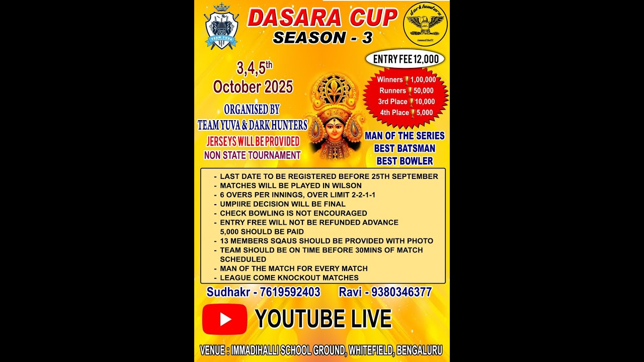 DASARA CUP SEASON 3 || FINAL DAY || 2025 - YouTube