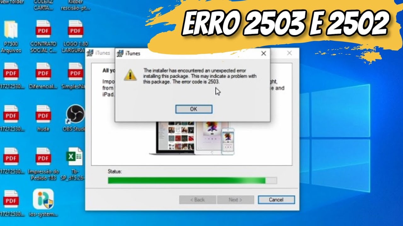 COMO RESOLVER ERRO 2503 e 2502 na Instalação de Programas no WINDOWS ou ...