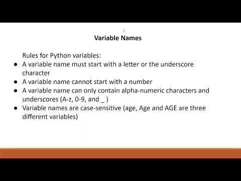 3) Variables, input and if-Else in python. - YouTube