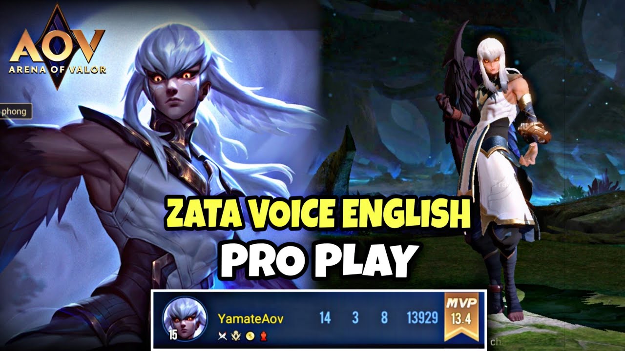 RoV : HERO ZATA VOICE ENGLISH | PRO PLAY - ARENA OF VALOR - YouTube