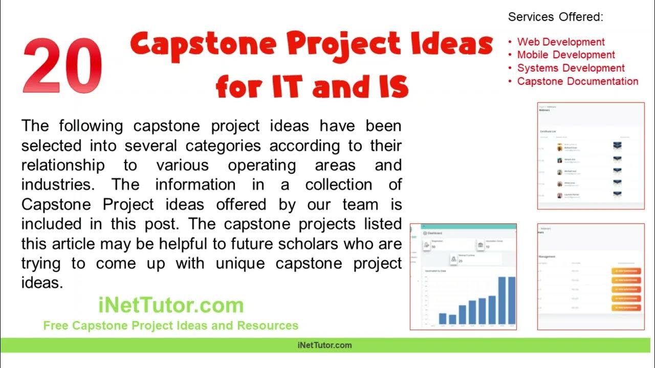 20 Capstone Project Ideas for IT and IS - YouTube