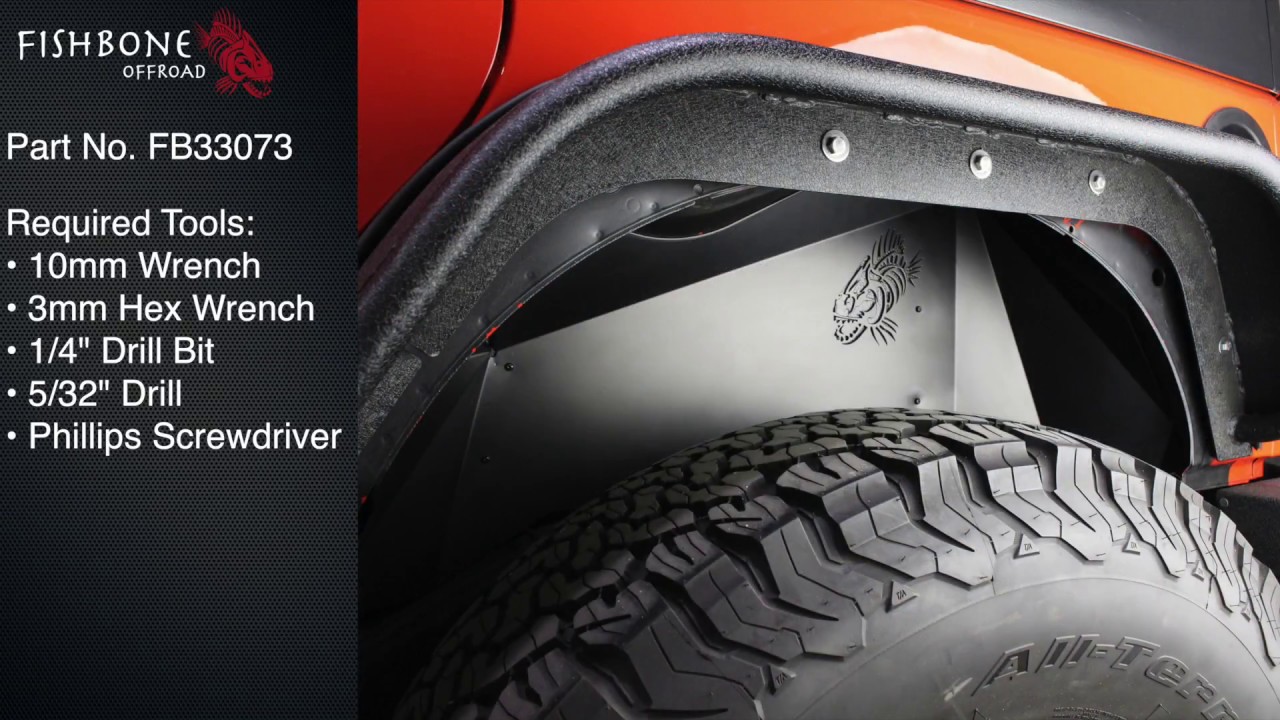 FB33073 JK Logo Inner Fender Installation Guide - YouTube