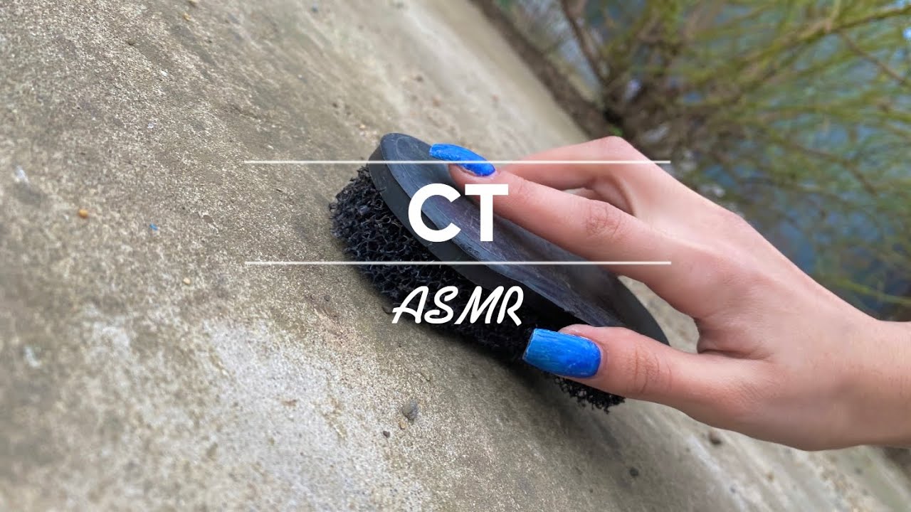 Scratching concrete with a brush. ASMR on the street.😍 - YouTube