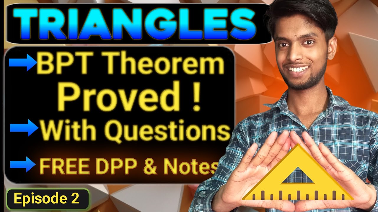 BPT Theorem Simplified!🔥 + (Important Questions) | Triangles Class 10 ...