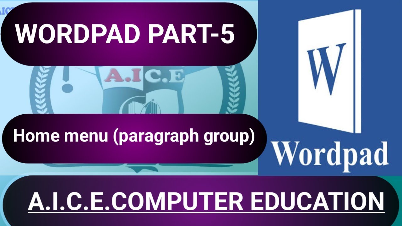 wordpad home menu part-5 (paragraph group) step by step #wordpad # ...