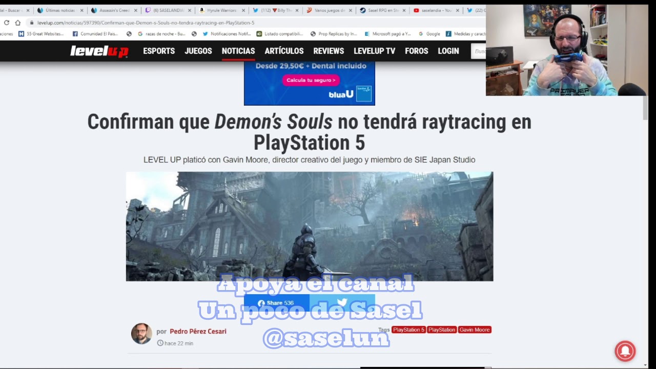SASEL LLORANDO POR EL DEMONS SOULS - YouTube