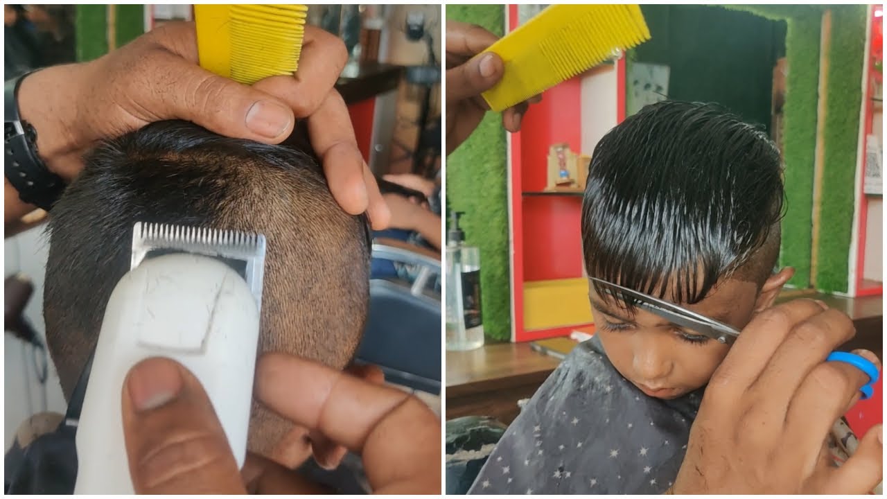 Trendy High Fade Side Swept Style | Haircut for Kids - YouTube