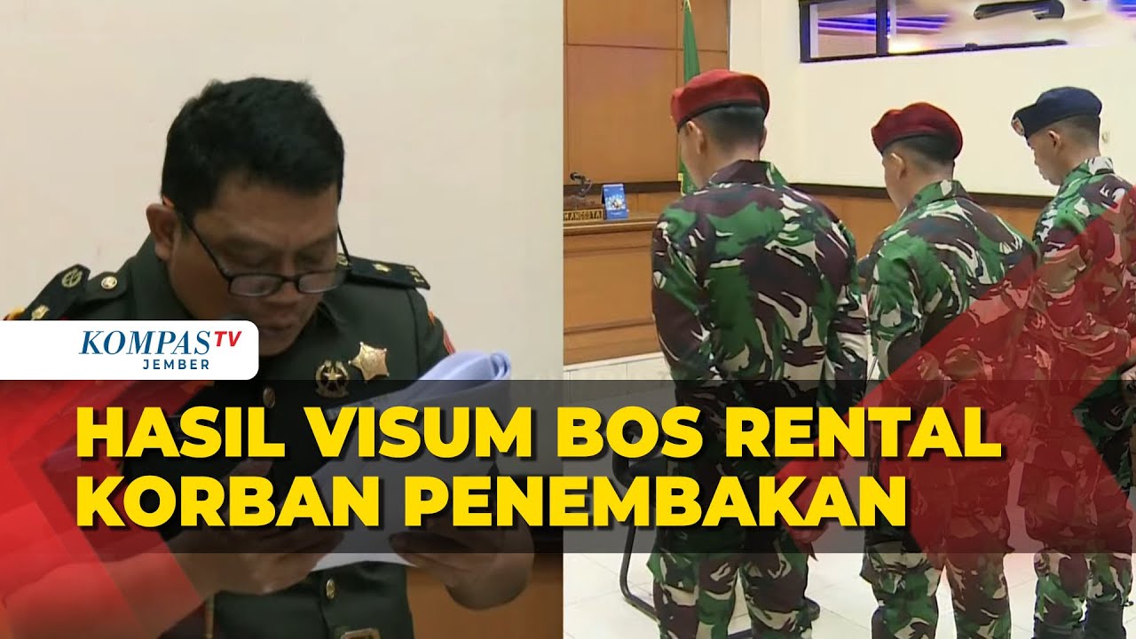 Hasil Visum Bos Rental Korban Penembakan Dibacakan di Sidang Perdana ...