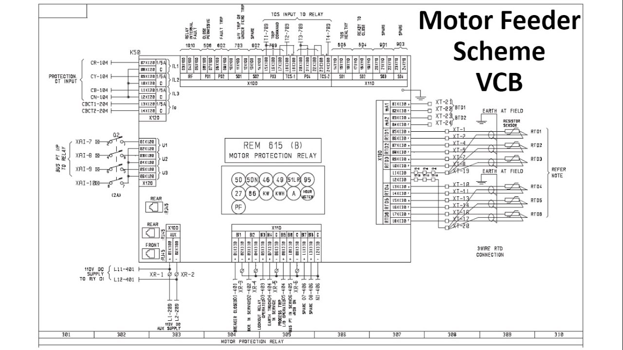 How to read Electrical Drawing or Scheme (Part-5) || Breaker fed Motor ...