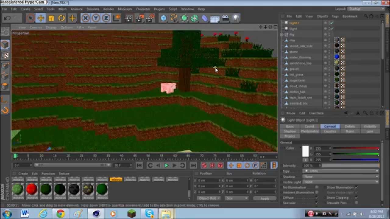 Tutorial 2: Making A Minecraft Scene in Cinema 4D - YouTube
