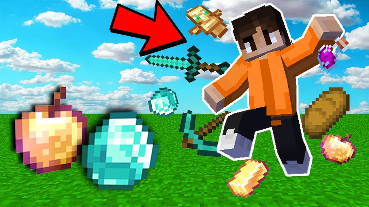 Minecraft, But Jumping Gives Items - YouTube