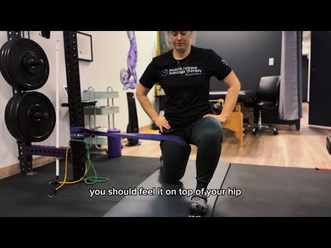 Lateral traction and anterior traction with hip flexor stretch - YouTube
