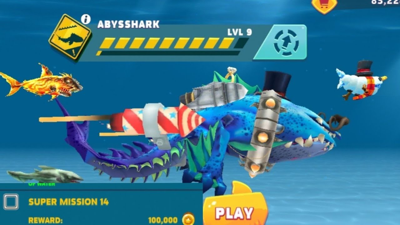 Super mission of abysshark is really hard Hungry shark evolution - YouTube