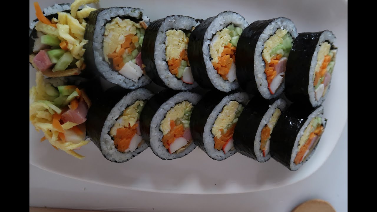 Como hacer Gimbap (sushi coreano) - Sazón de Corea - YouTube