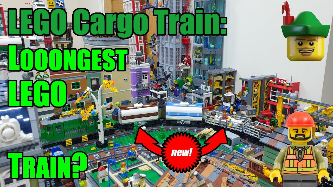 LEGO Cargo Train - Longest LEGO Train? - Chocolate Milk & Sheep Wagon ...