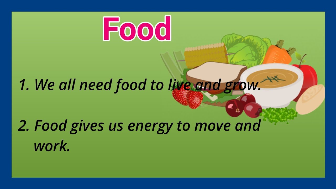10 Lines on Food🥘 in English | Essay on Food | Ashwin's World - YouTube