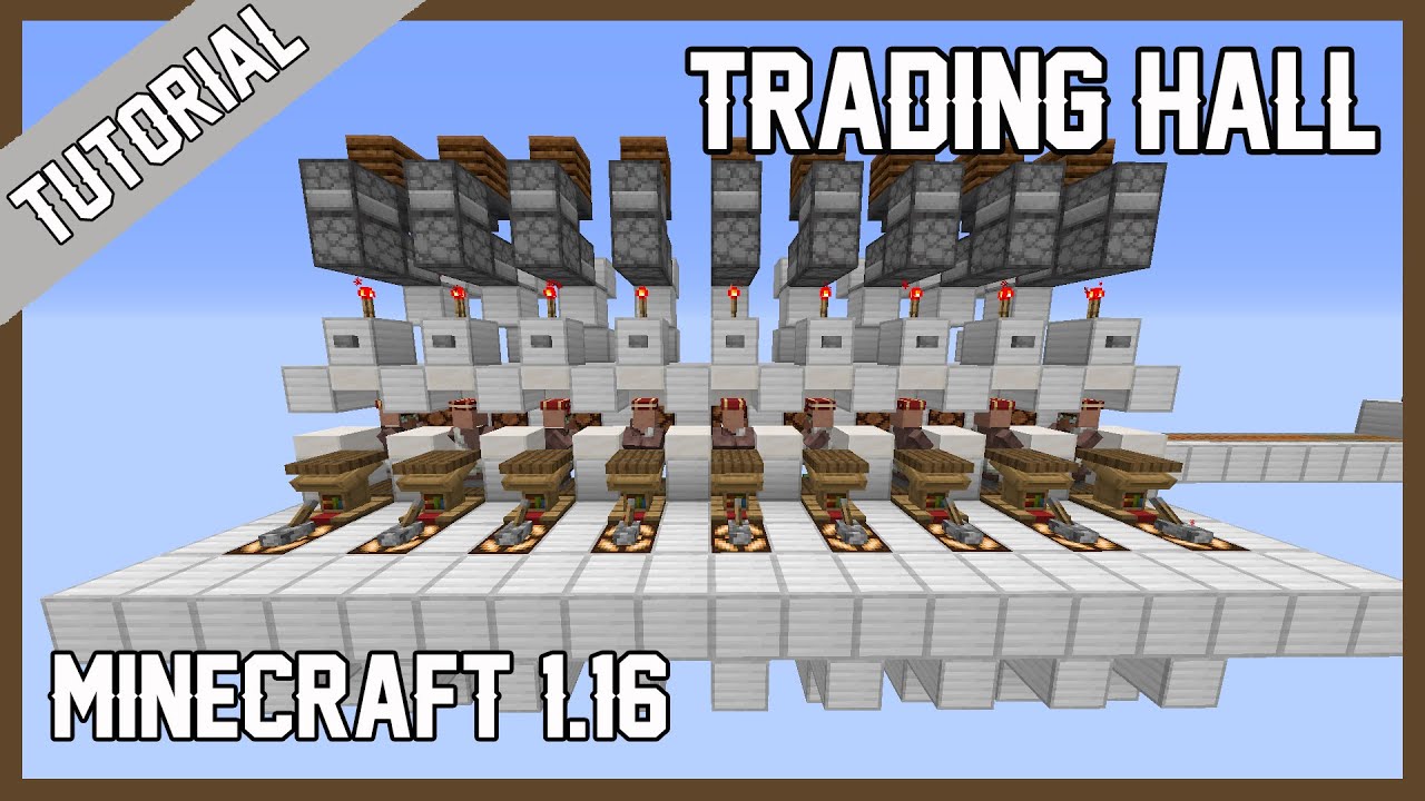 Tutorial | Trading Hall super fácil sin slime! [Minecraft 1.16+ 1.18 ...