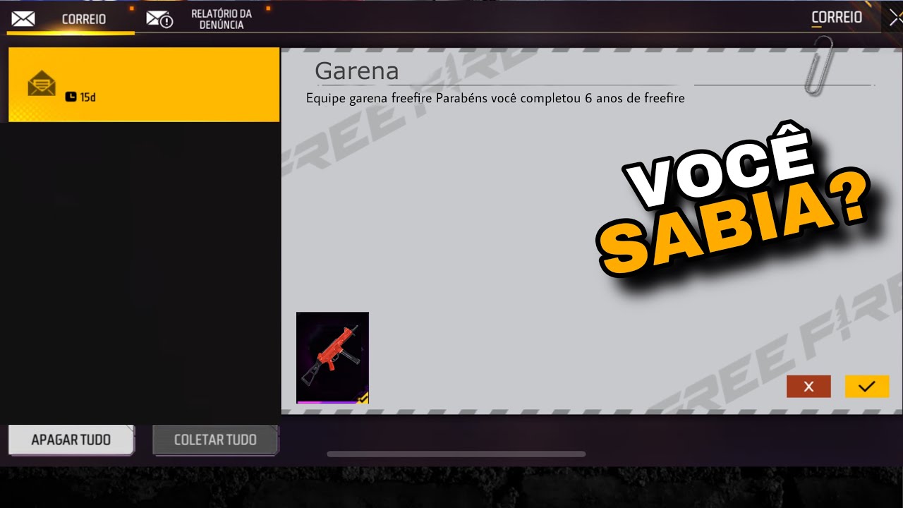 ESSA E A SKIN DE ARMA MAIS RARA DO FREEFIRE! ump Ruby - YouTube