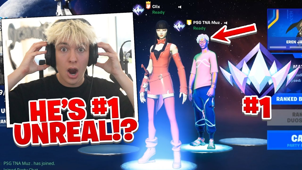 Clix JOINS the # 1 Unreal Rank Player & DOMINATES in Fortnite Ranked ...