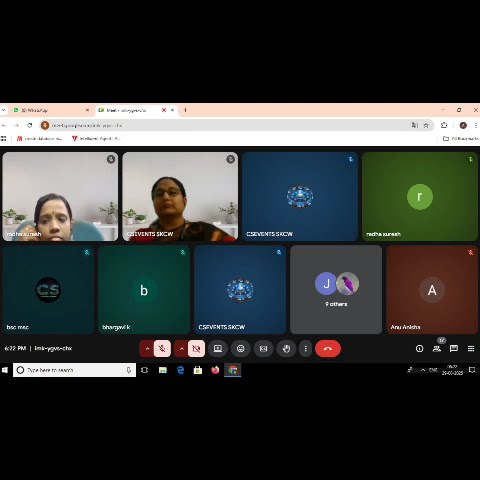 IQAC, PG, BSC CS-DS Organized 5 Days International Virtual FDP (28.8.25 ...