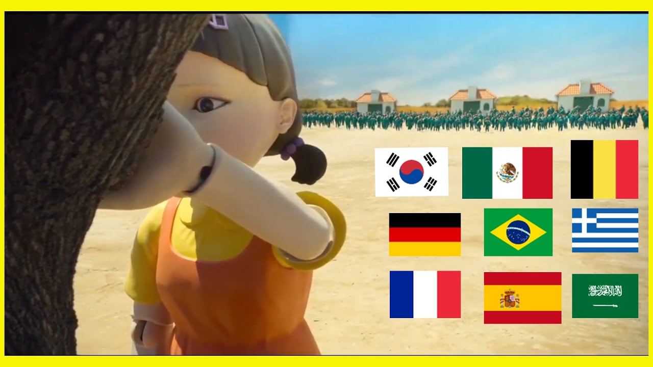 👉🎬 Red Light Green Light Scene - SQUID GAME in Different Languages ...