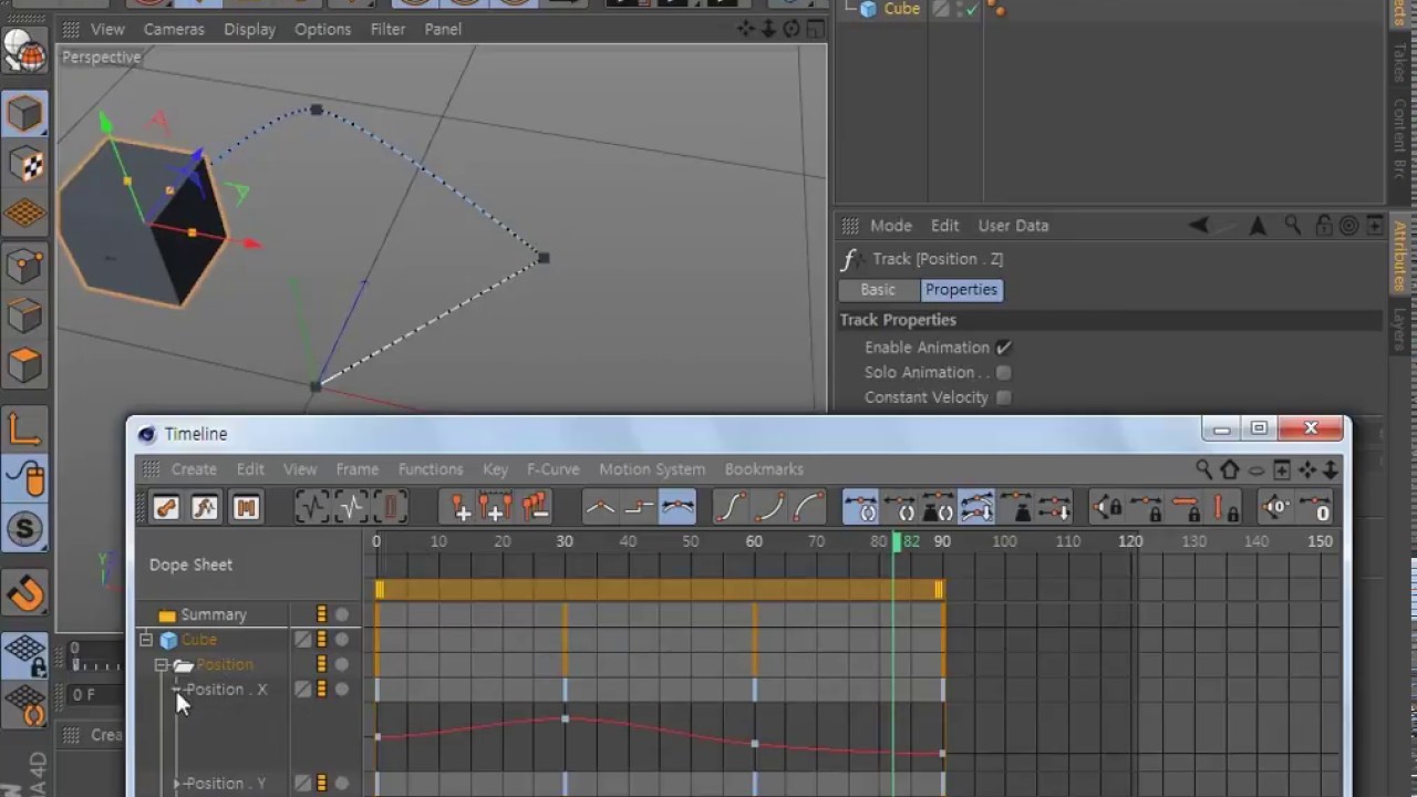 [시포디 강좌] 키모션 & F 커브의 활용-시네마 4D(Cinema 4D Key motion & F Curve Tutorial ...