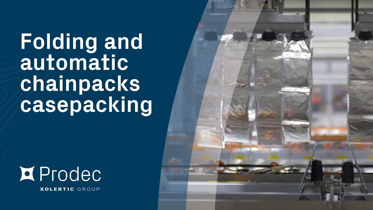 Folding and automatic chainpacks casepacking - YouTube
