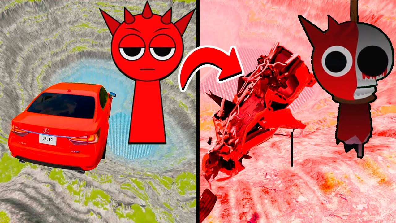 Sprunki check their cars for durability! The sprunki are angry! Jump ...