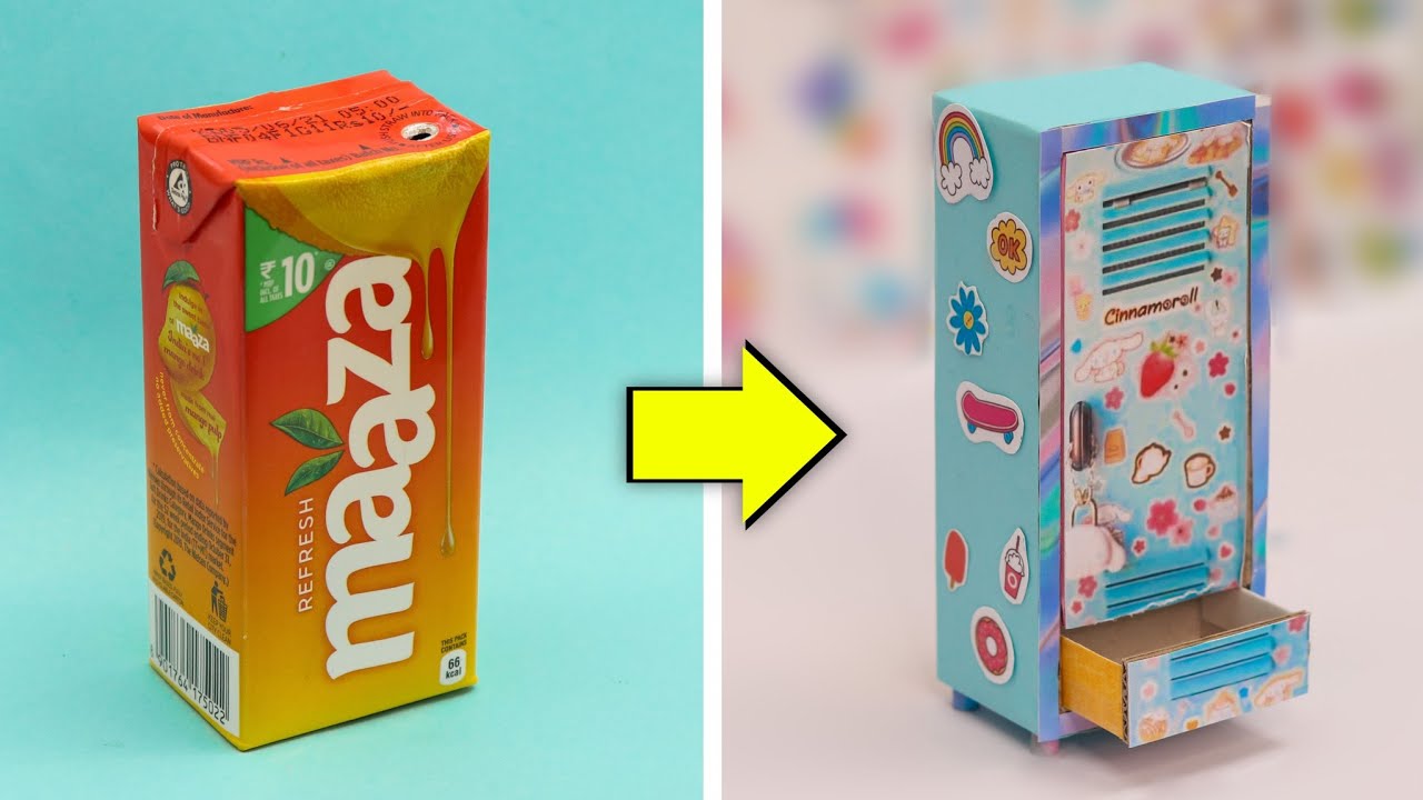DIY Miniature Locker organizer from maaza box || How to make mini ...