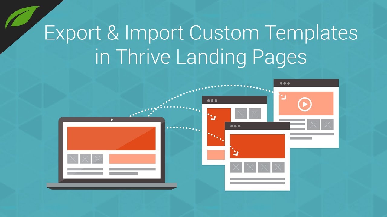 Import and Export Landing Pages in Thrive Architect - YouTube