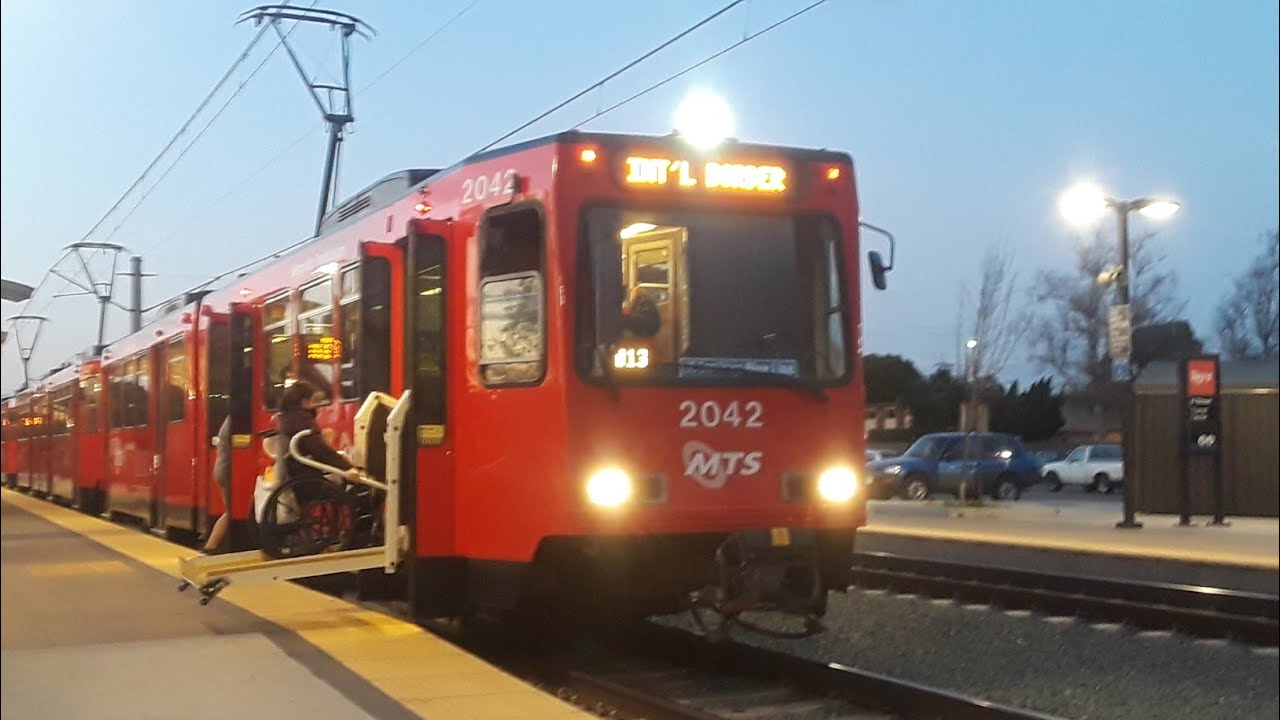 San Diego Trolley SD100 Ride from Barrio Logan to H Street - YouTube