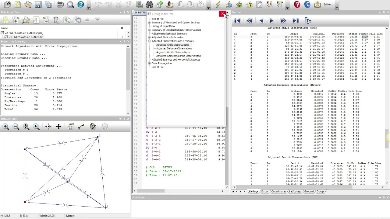 Least Squares Adjustment - STAR*NET Troubleshooting Technique 1 - YouTube