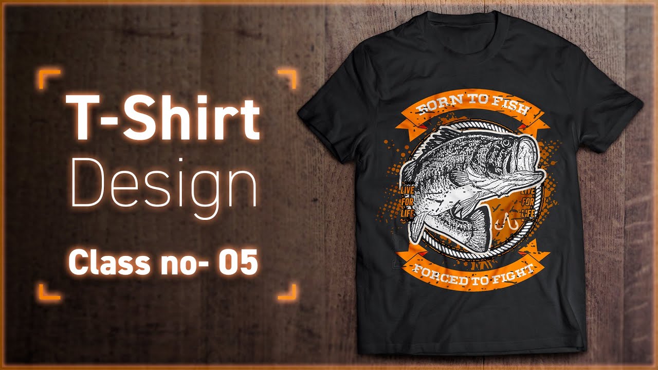 T-shirt Design Class - 05 || টি-শার্ট ডিজাইন || for complete beginners ...