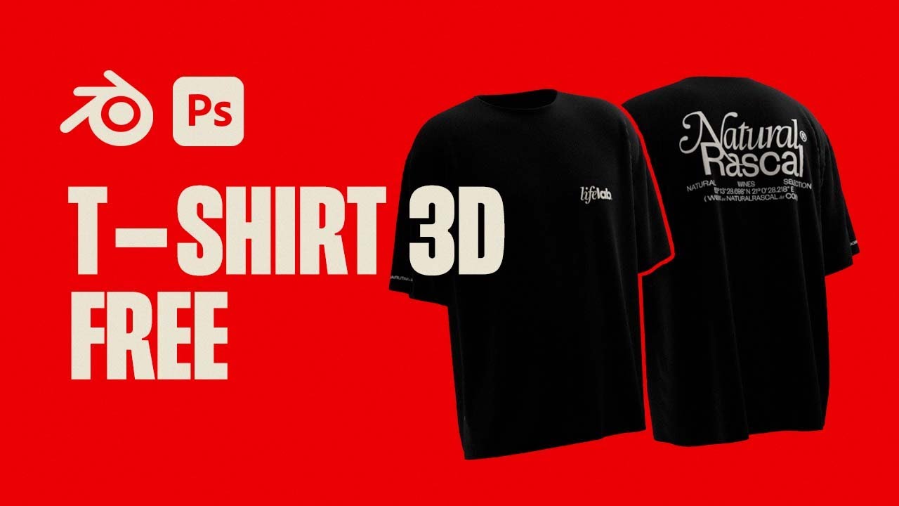 CAMISETA 3D OVERSIZED FREE (blender & photoshop) - YouTube
