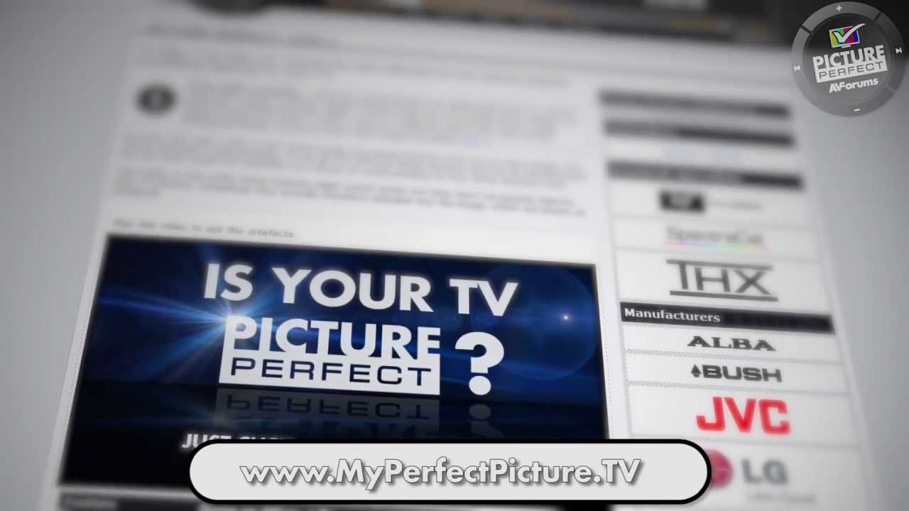 PicturePerfect Step 3 - Test patterns required for TV set up - YouTube