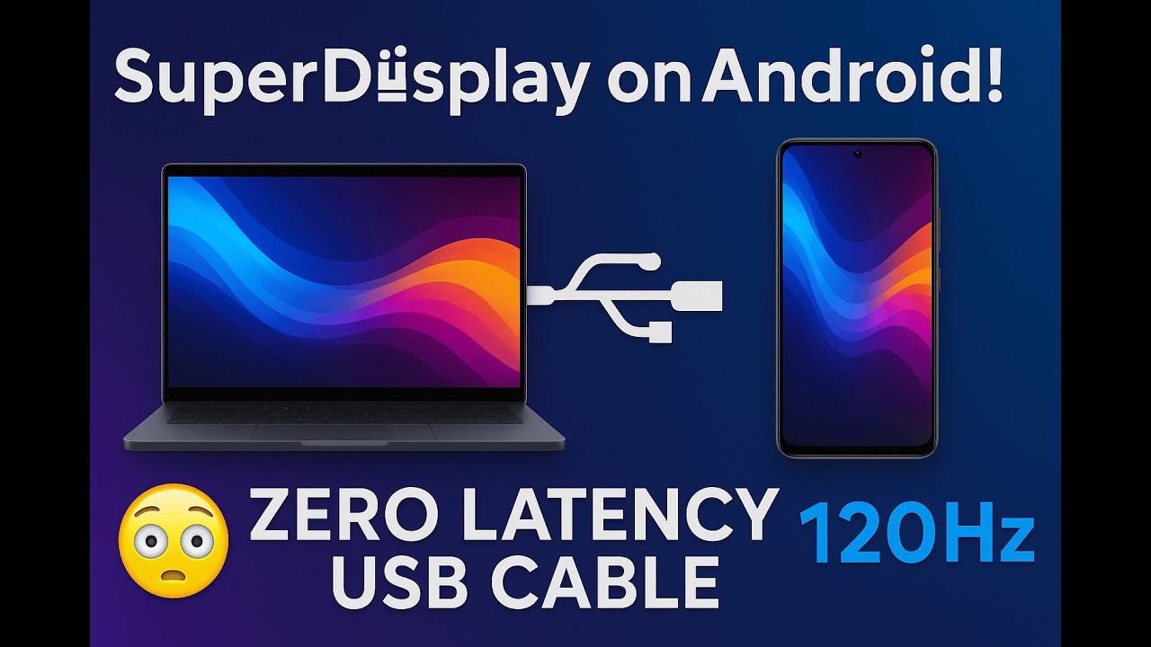 Super Display on Android! ZERO latency with USB cable 120Hz 😳⚡📱 ...