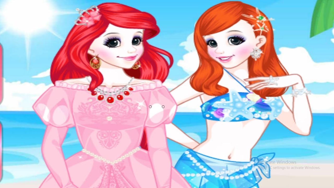Ariel Mermaid vs Human Princess - Video game for Kids - YouTube