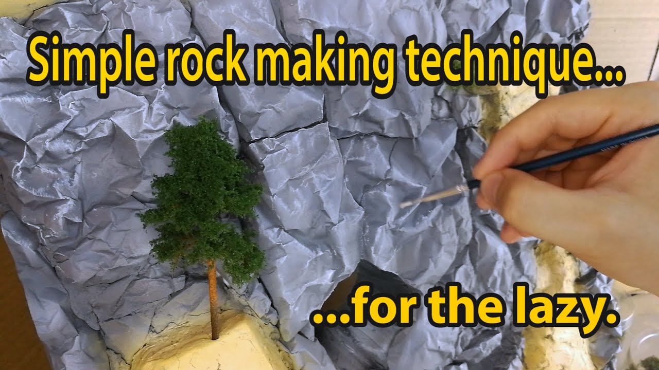 Simple tutorial for making rocks on a diorama - YouTube