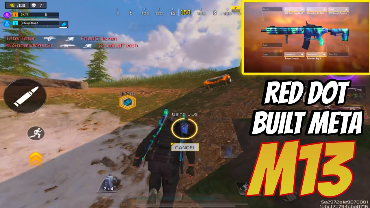 This is the New Red dot built Meta in cod mobile ( M13 )!! Best F2P m13 ...