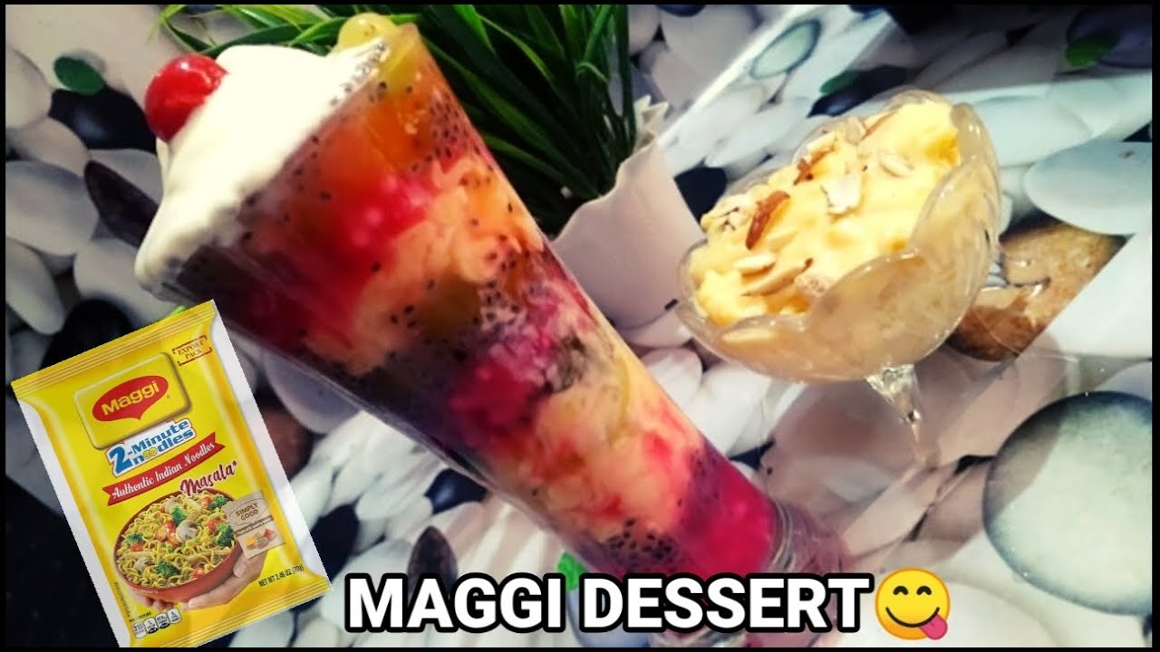 MAGGI DESSERTS NEW RECIPE | MAGGI ICE CREAM FALOODA | CUSTARD MAGGI ...