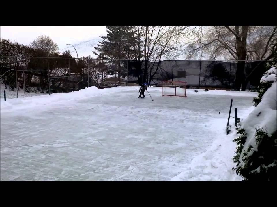 tennis court ice rink - YouTube