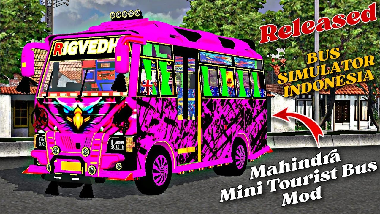 Mini bus mod released || Mahindra mini tourist bus mod Bus Simulator ...