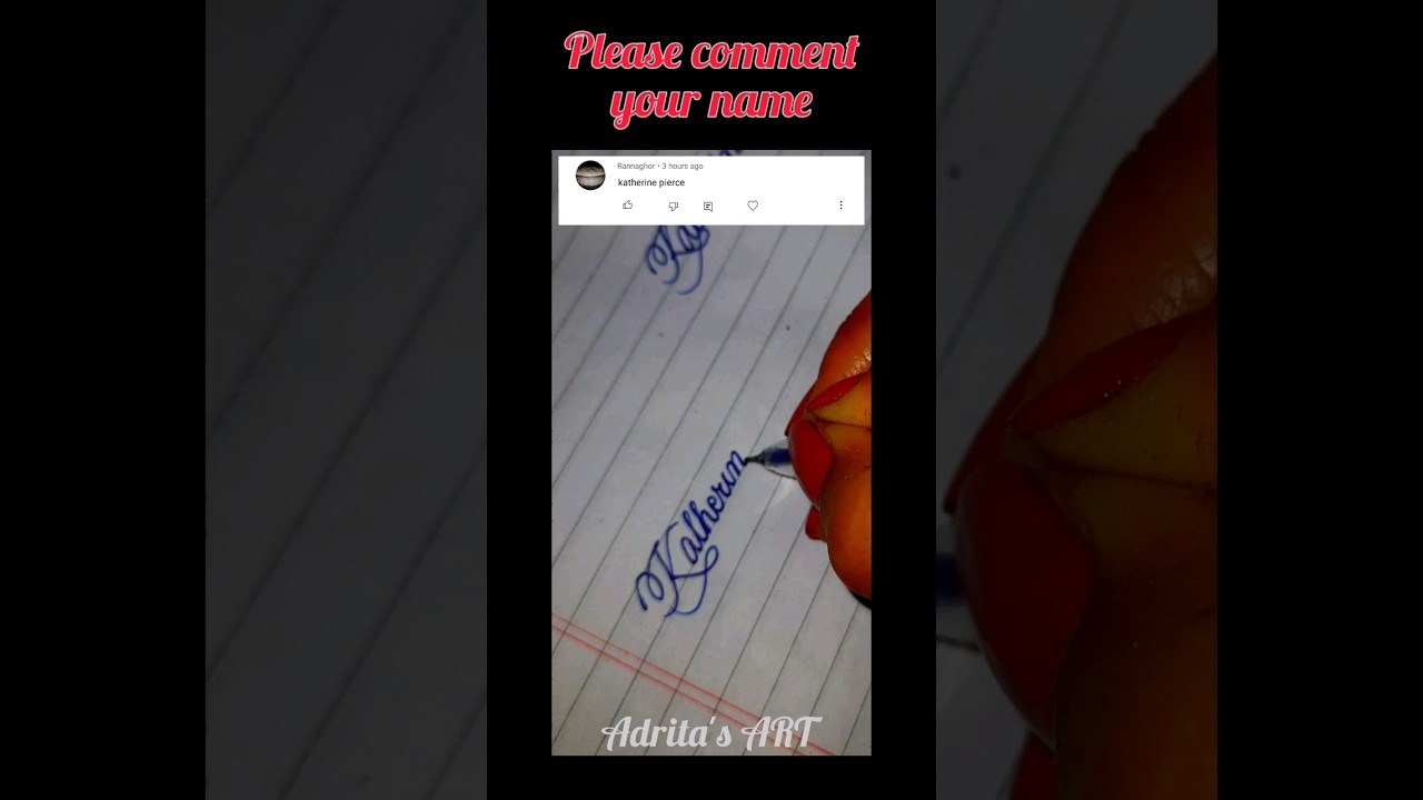 Katherine Pierce || name handwriting || cursive - YouTube