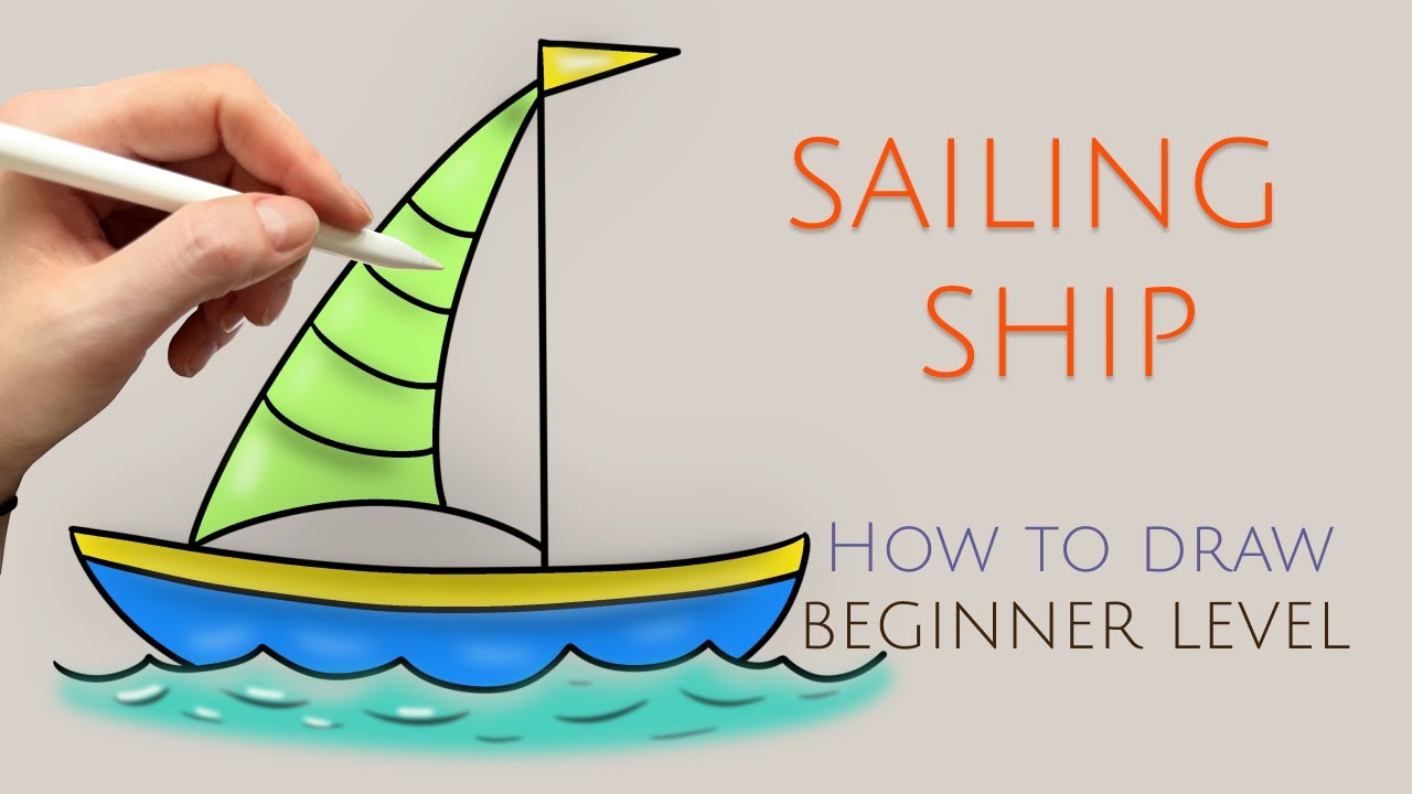 How to Draw a Sailing Boat | Drawing for Beginners sailboat | Drawing ...