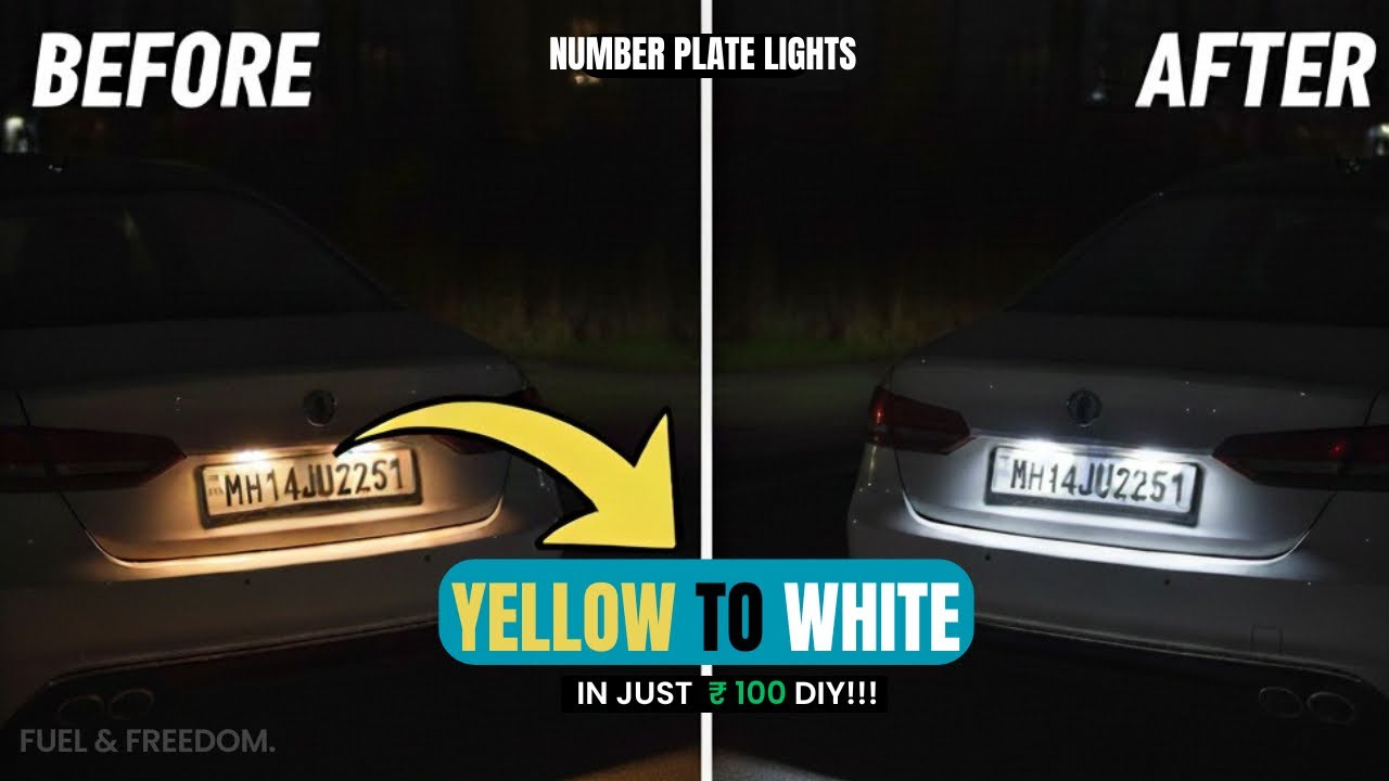 Replace your number plate lights to white LED!! - YouTube