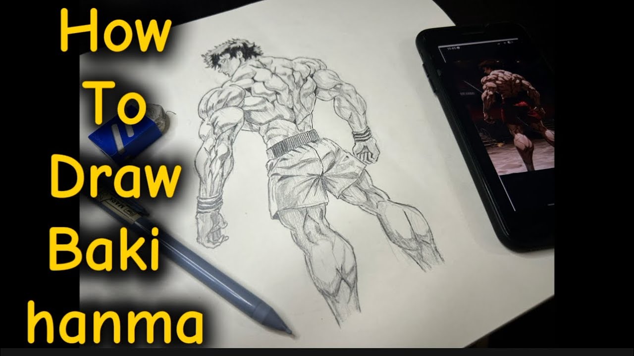 Drawing Baki Hanma 🔥 From Baki 🥊|| How to Draw Baki Easy step by step ...